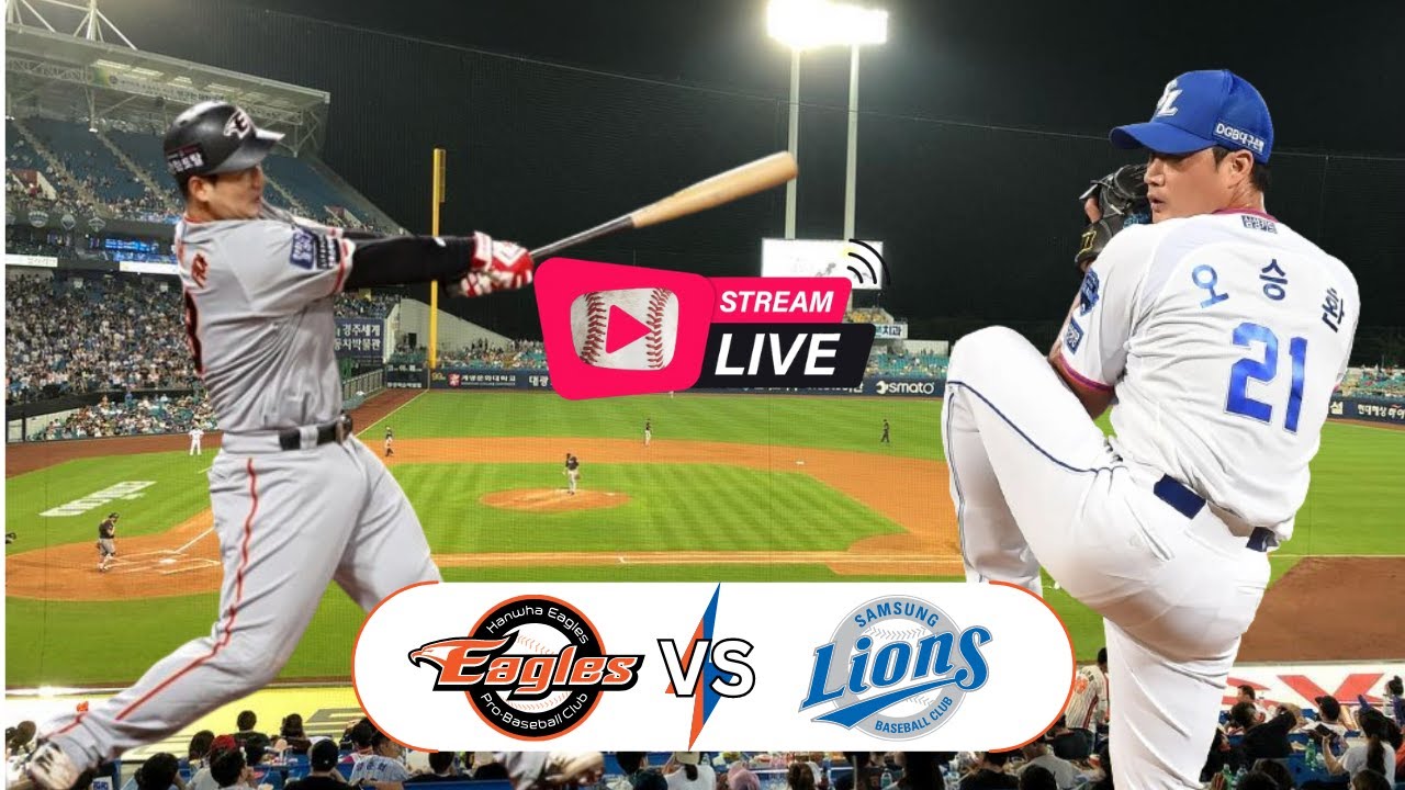KBO LIVE Hanwha Eagles vs Samsung Lions (August 6th) - YouTube
