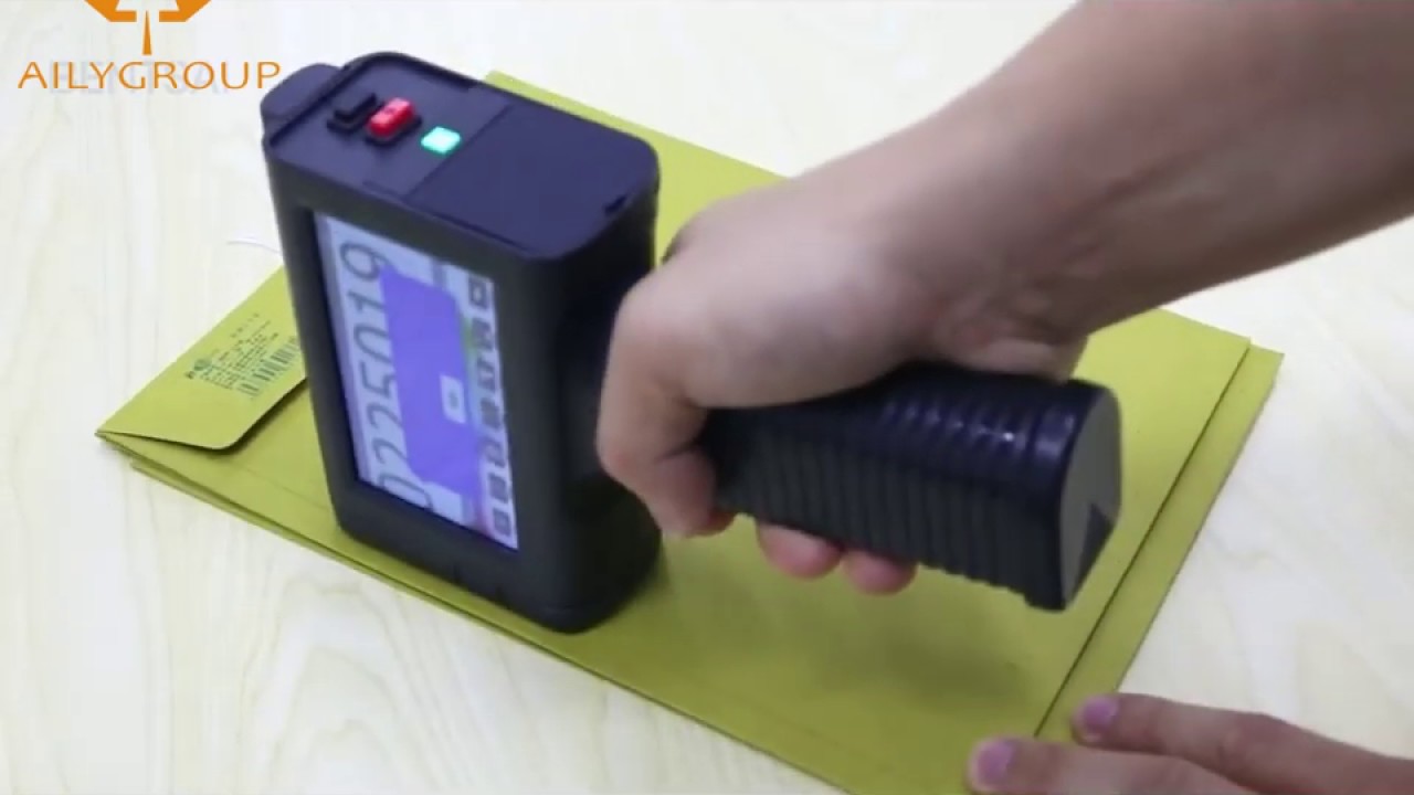Hot sale handheld portable color inkjet date code printer egg - YouTube