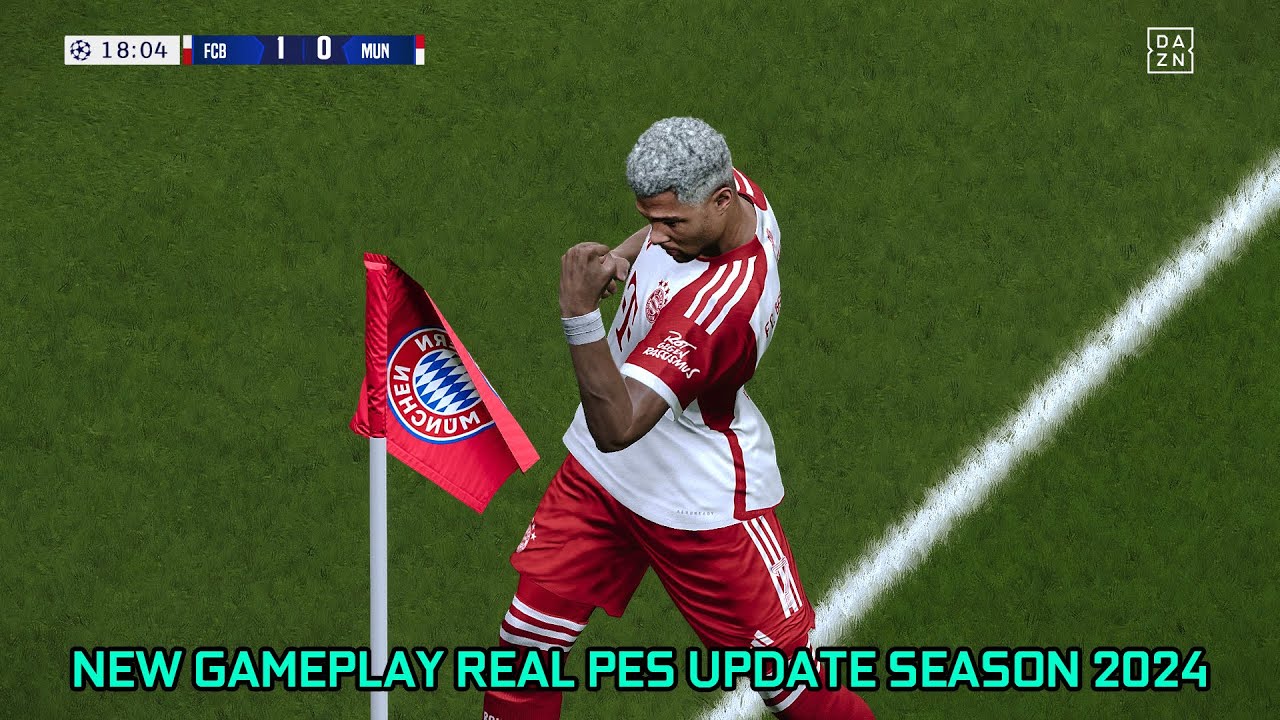 NEW GAMEPLAY REAL PES UPDATE SEASON 2024 || ALL PATCH COMPATIBLE ...