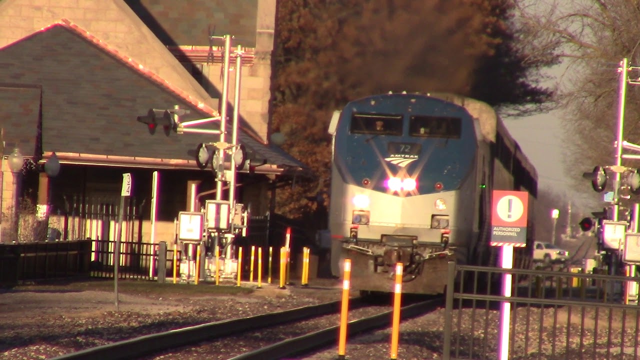 Amtrak 72 South Dwight, IL 11/26/17 - YouTube