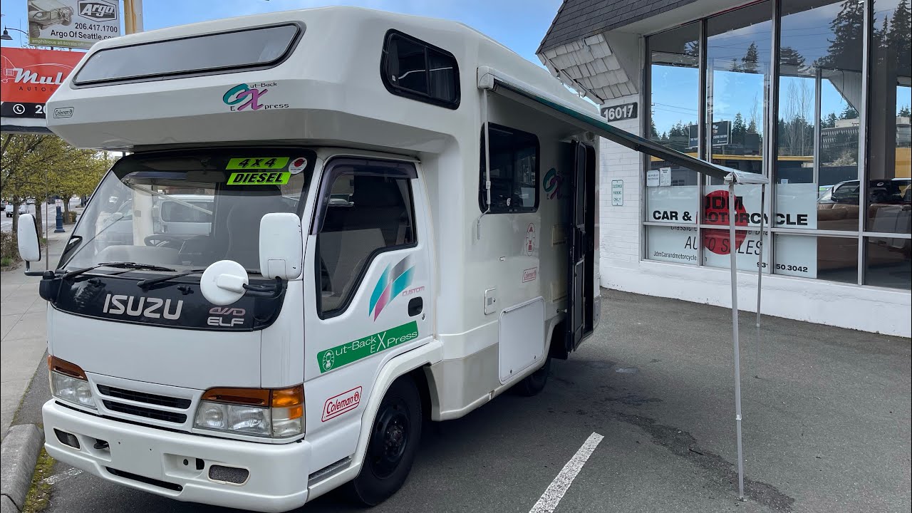 1995 Isuzu Elf RV Outback Express 4WD AT 3.2L DIESEL 17,200mi JDM RHD ...