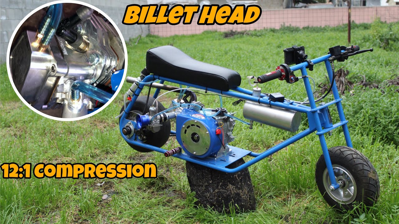 Billet Head Race Mini Bike First Test Ride In Compton! - YouTube