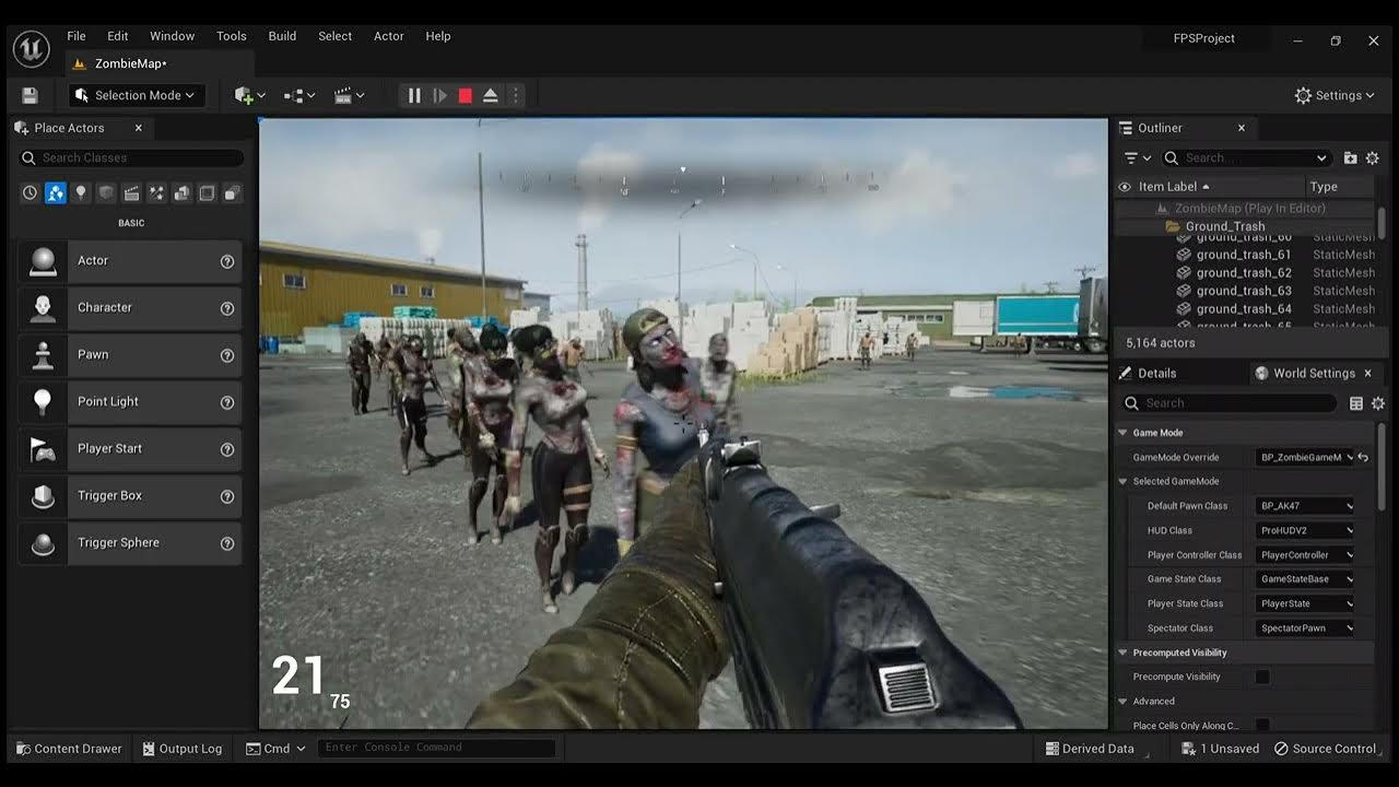 Unreal engine FPS Game and Zombie Devlog 001 - YouTube