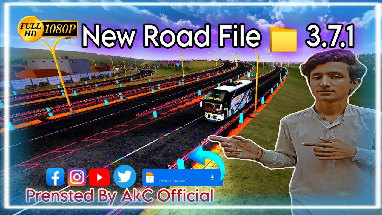 Indonesia bus new road file AKC OFFICIAL PK - YouTube
