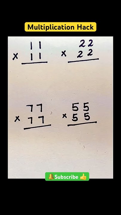 Maths tricks for fast calculation Multiplication Tricks #calculation #tranding #shorts #reels ...