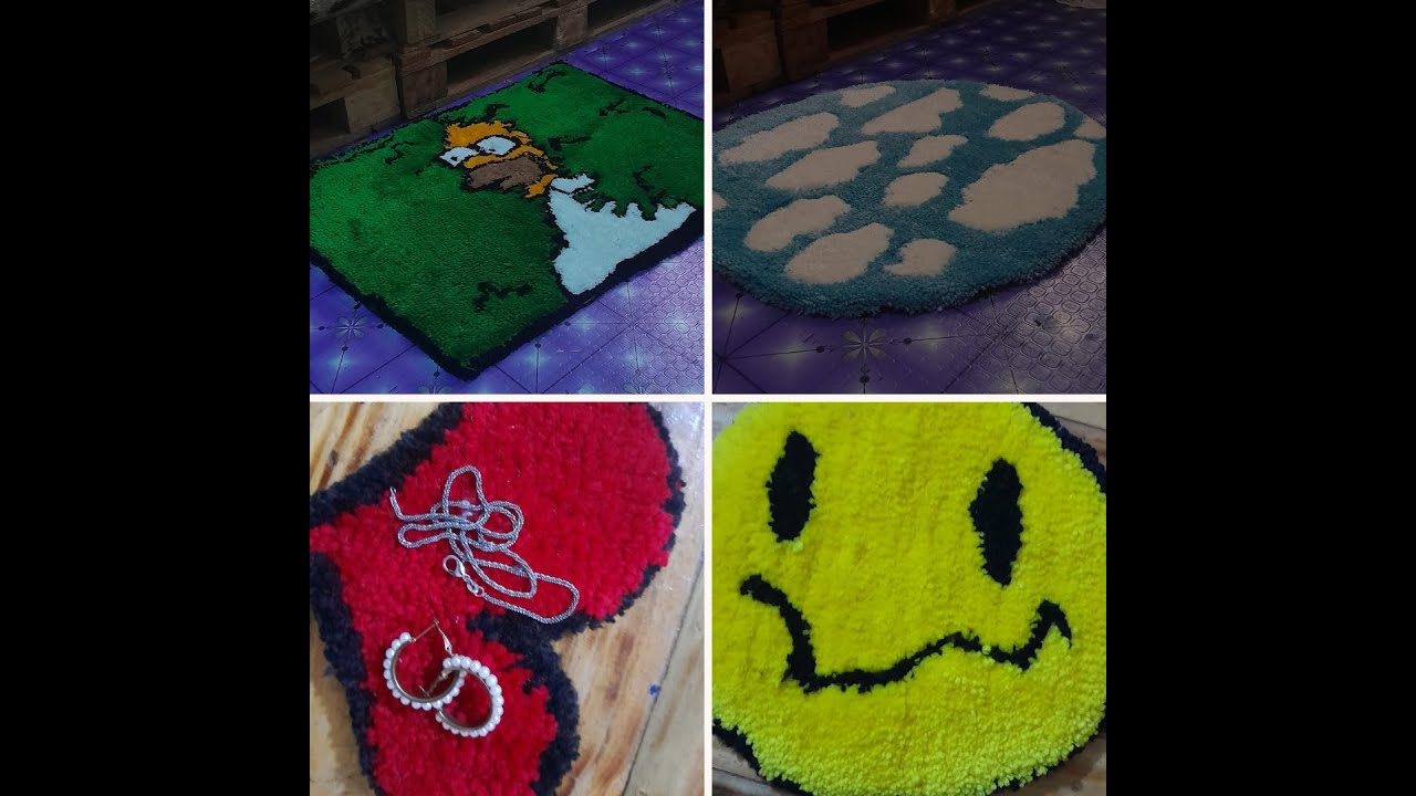 How to Make Customized Rugs 😊 // Rug Tufting process - YouTube