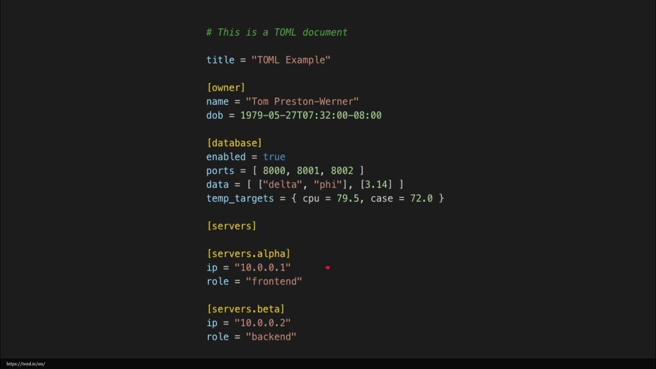 SPICYDOG's TechTalks EP 73 - Tom's Obvious, Minimal Language (TOML) - YouTube