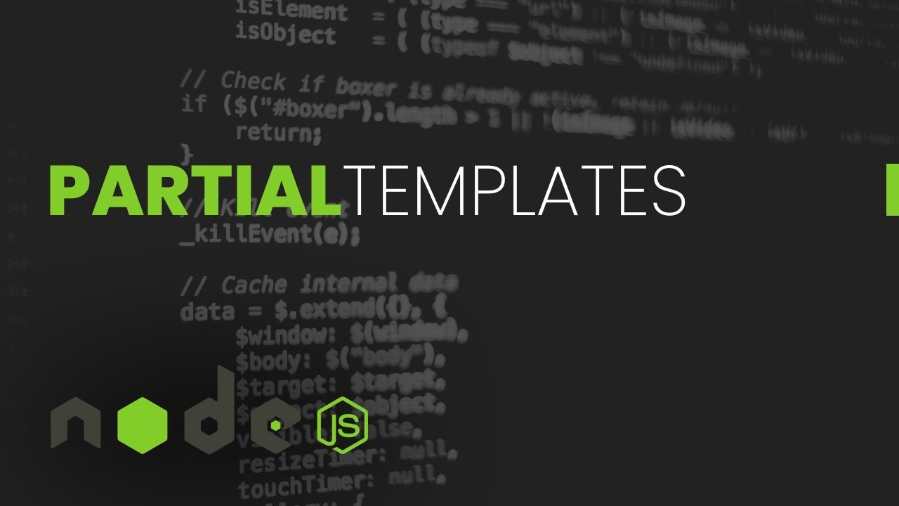 Including Partial Templates Nodejs Youtube