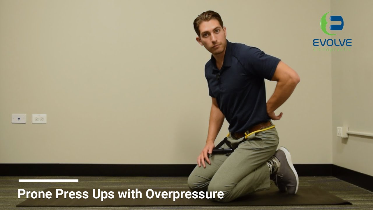 Lumbar Protocol 2: Prone Press Up with Overpressure - YouTube