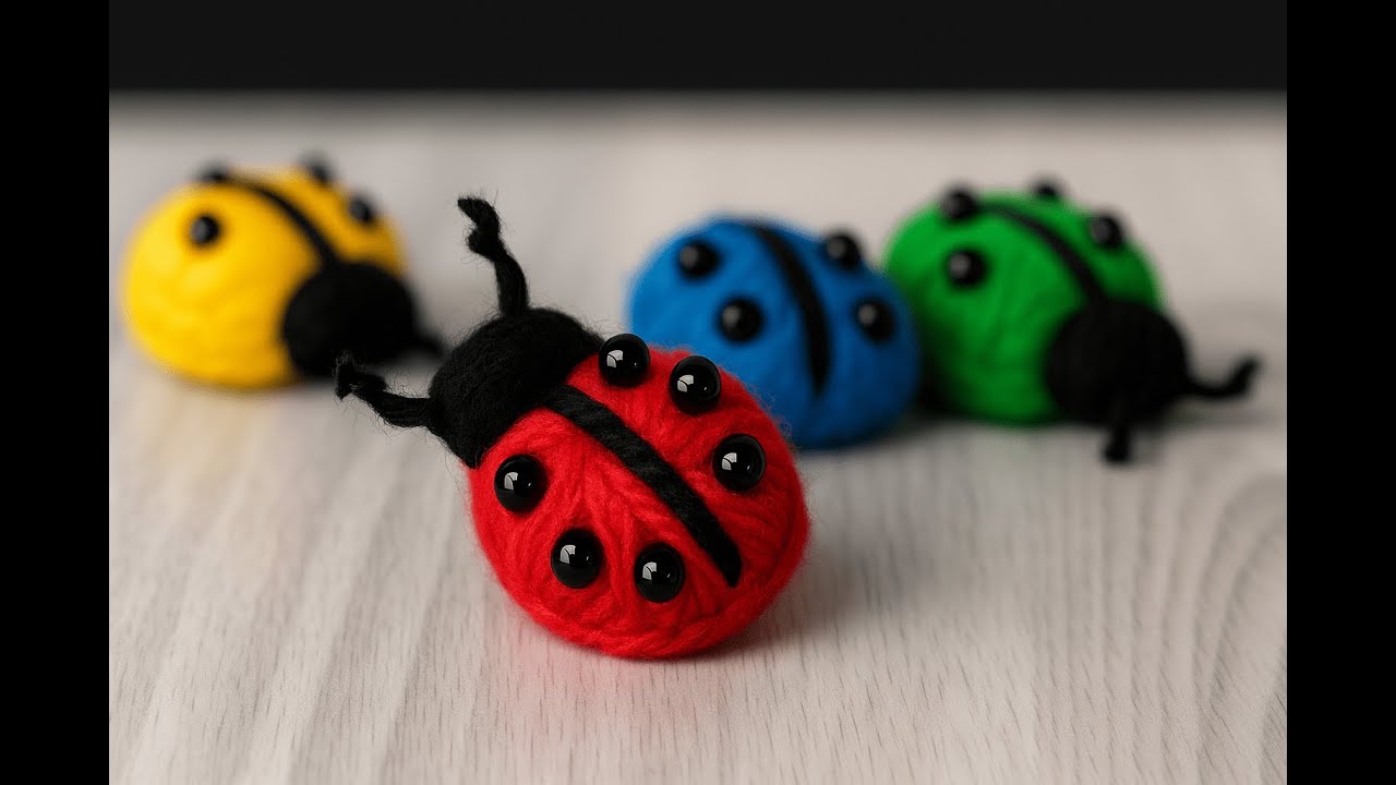 🐞 Crochet Yarn Ladybug | Cute Keychain, Bag Charm and Gift – Easy Step ...