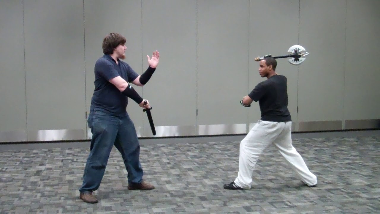 Axe and Gauntlet Vs Sword and Bracers – Weapon Trial - YouTube
