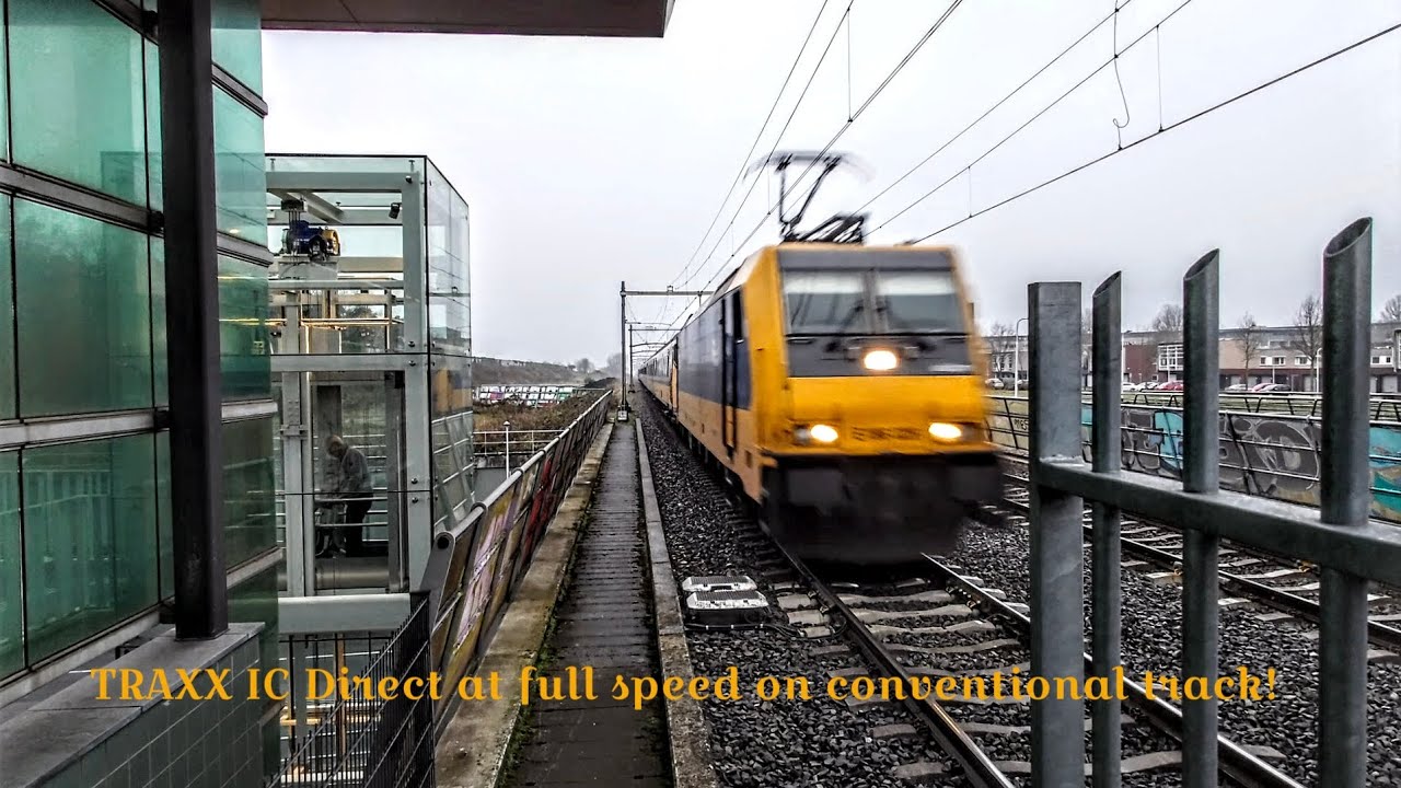 Facing a full speed, TRAXX ICRmh IC Direct at Tilburg Reeshof - Fly-by ...