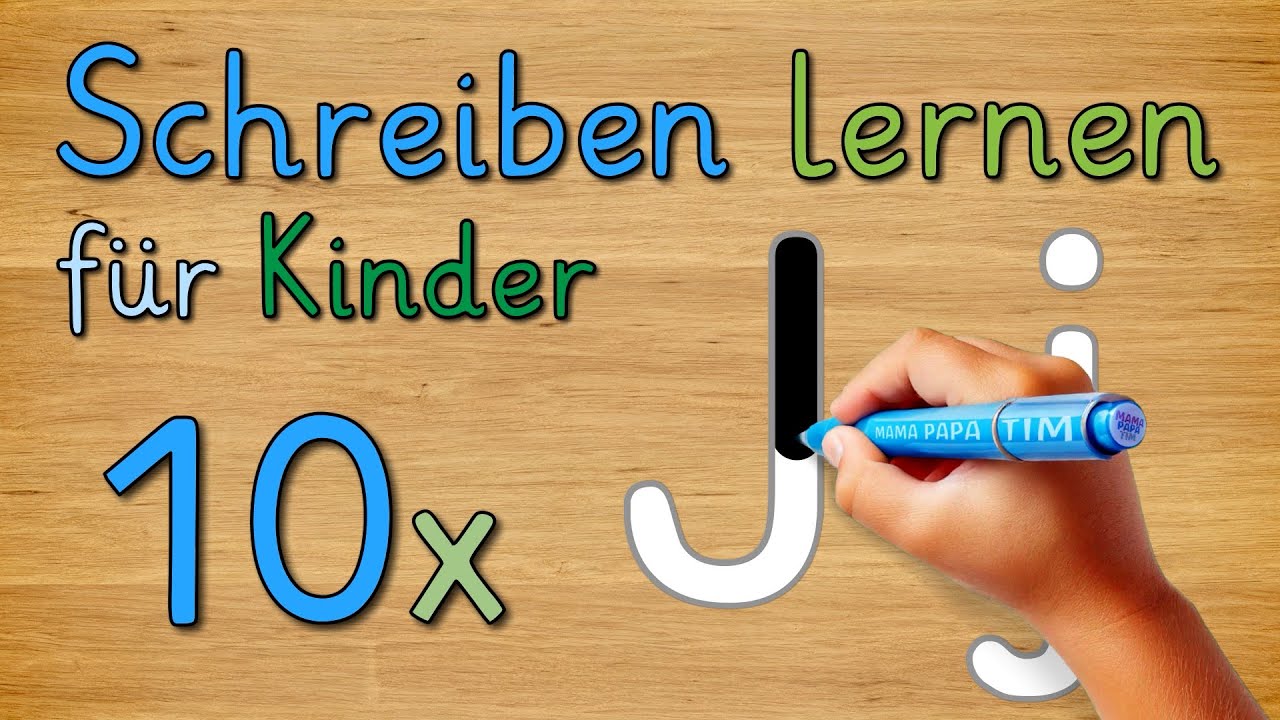 Buchstabe J - Schreiben lernen für Kinder - Deutsch Klasse 1 - Tutorial ...