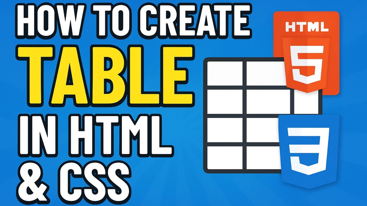 HTML & CSS Table Tutorial: Build Stunning Tables in Minutes - YouTube