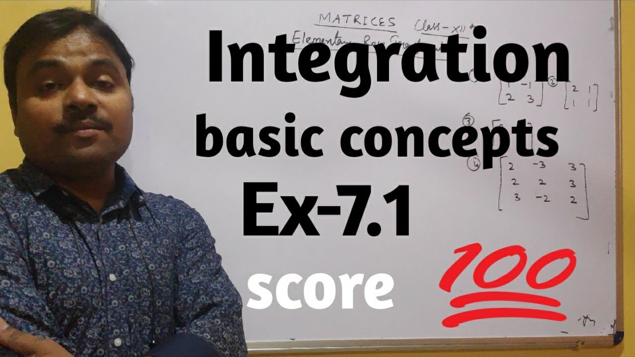 Basic concepts of integration class 12, Exercise 7.1 - YouTube