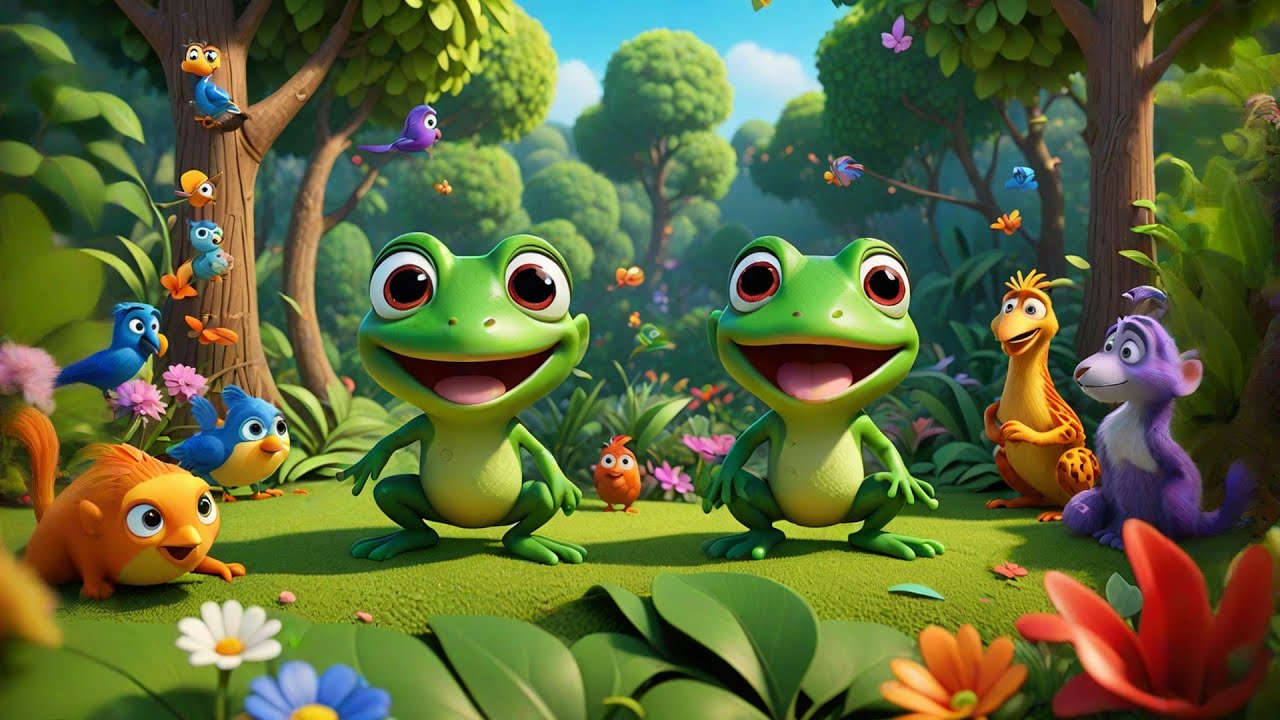 Four Baby Frogs Sing the Week | Days of the Week Song | Educational ...