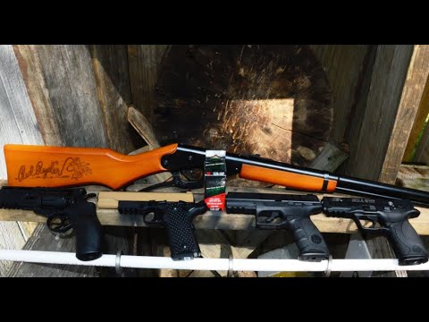 Dust Devil BB Pt3 - 5 Gun Shoot (Umarex CO2 pistols/revolver and Daisy ...