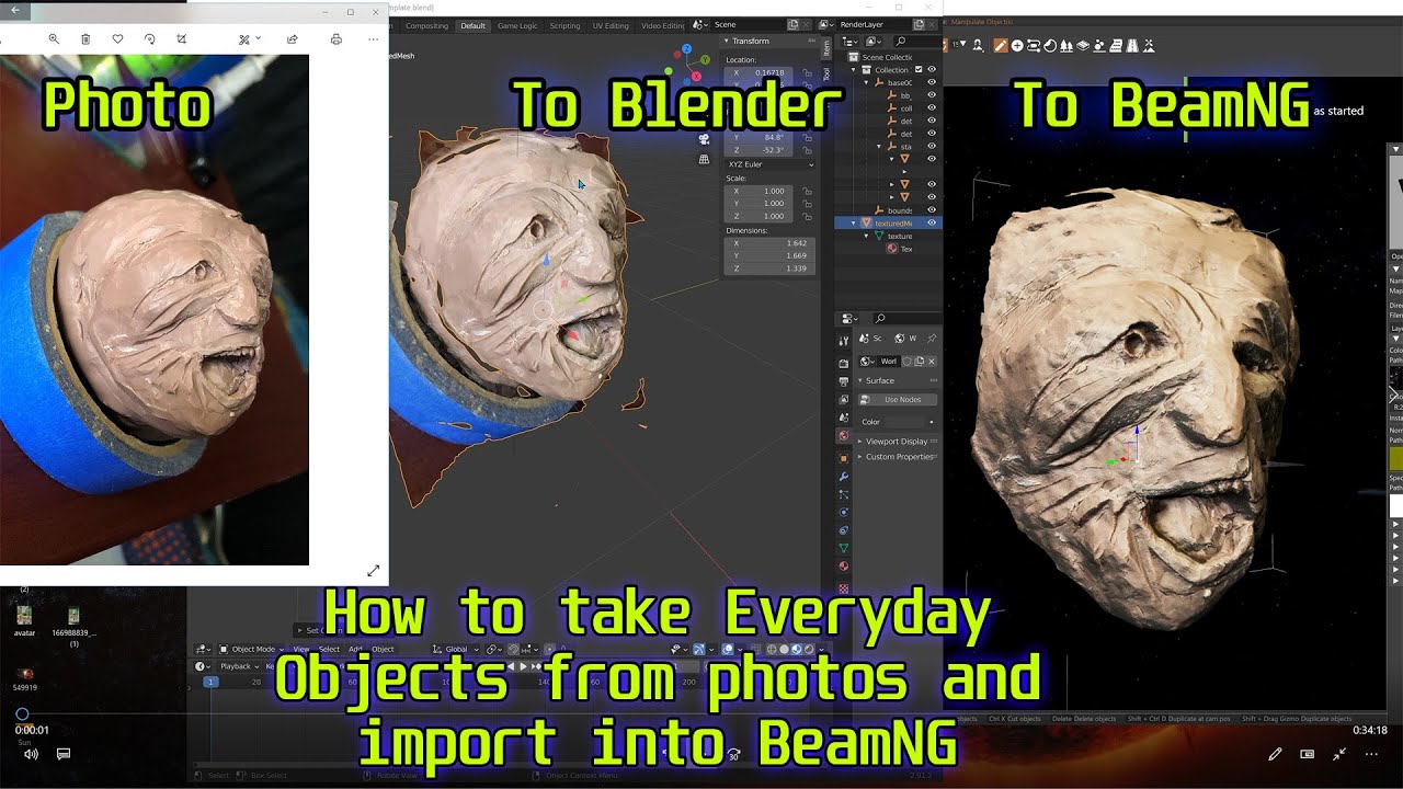 Converting Photos of Real Objects into 3D Objects for BeamNG - YouTube