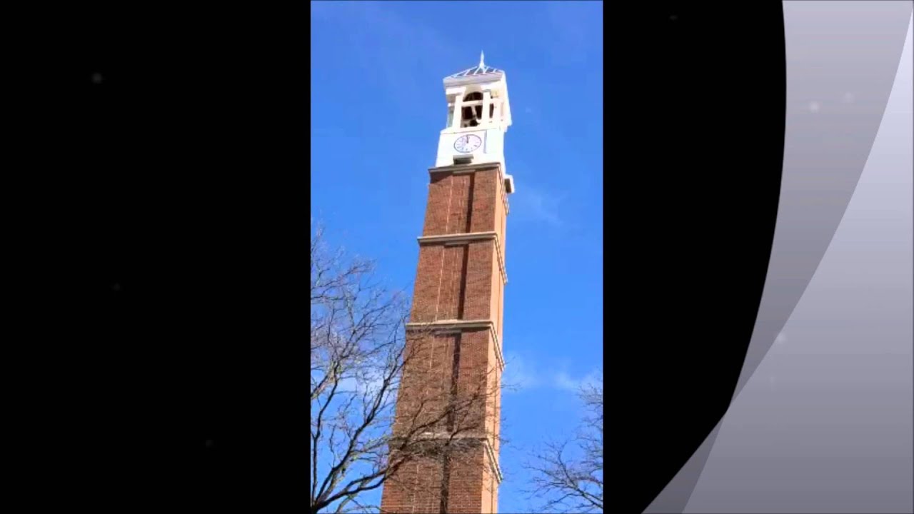 Purdue bell tower strikes 12 - YouTube