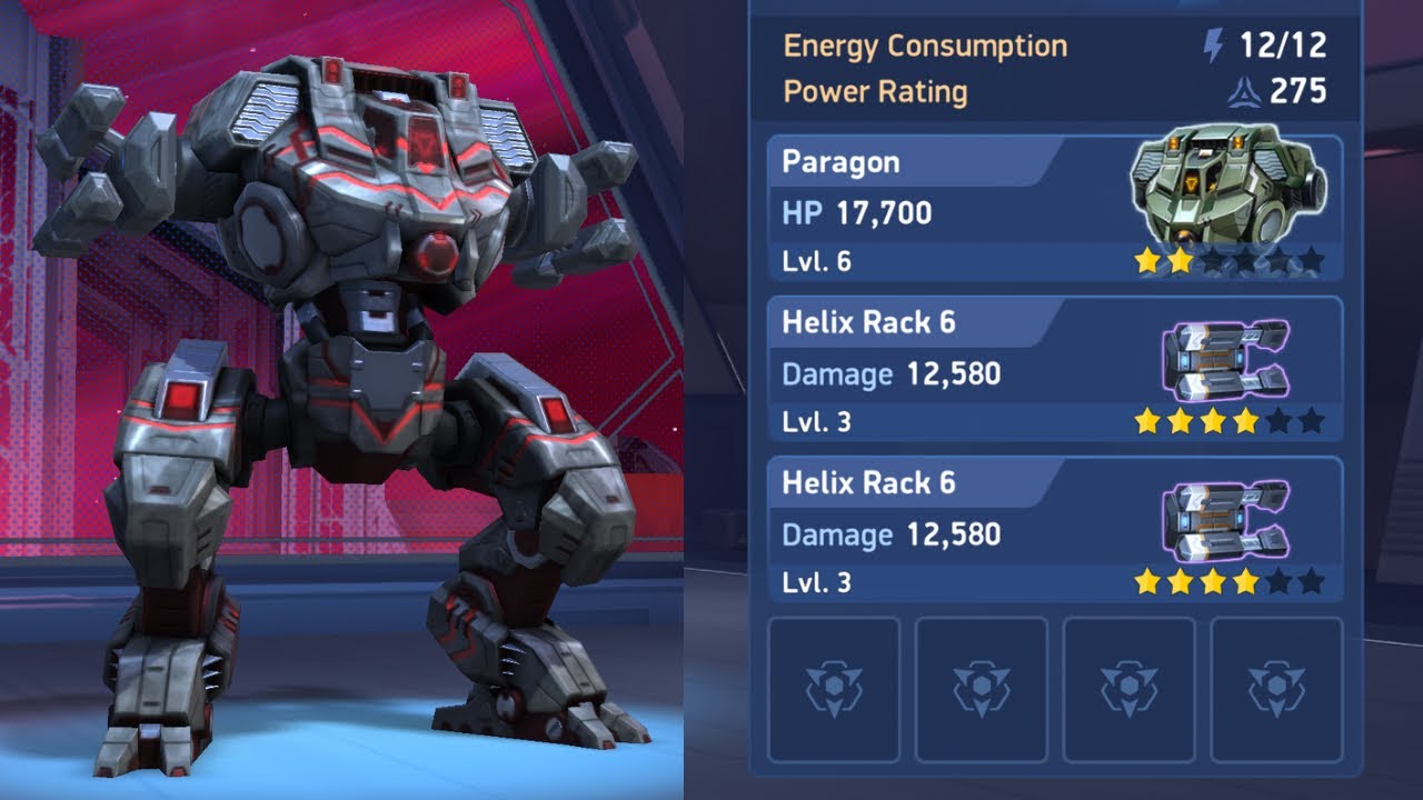 mech arena paragon helix rack 6 | mech arena gameplay | mech arena ...