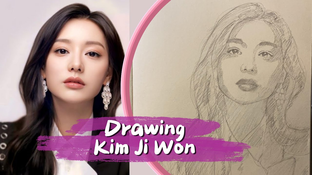 Timelapse | Drawing of Kim Ji Won in "Queen of Tears" 👑👑👑 - YouTube