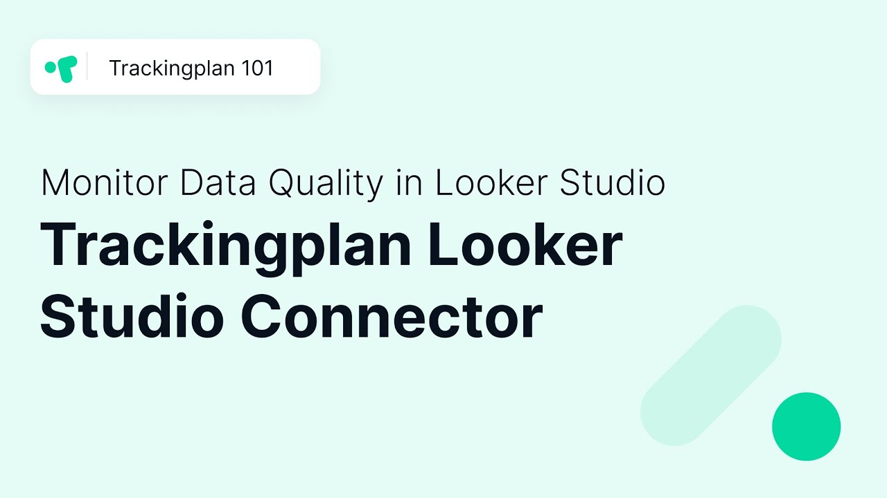 How to Monitor Data Quality in Looker Studio with Trackingplan - YouTube