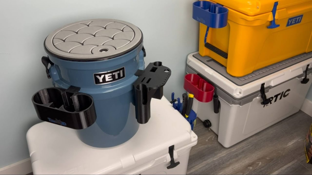 Tideline3D Fishing Rod Holder Compatible with YETI LoadOut Bucket - YouTube