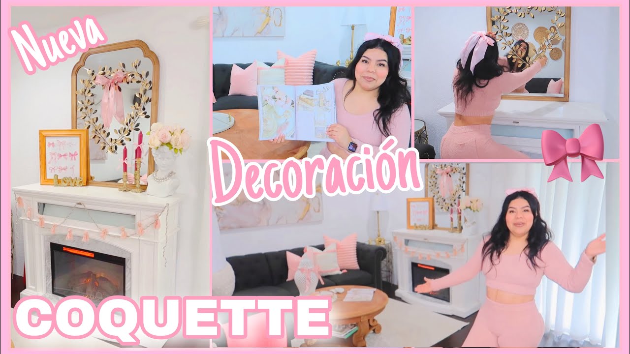 DECORACIÓN COQUETTE 🎀 SAN VALENTÍN PARA MI SALA | IDEAS PARA DECORAR TU ...
