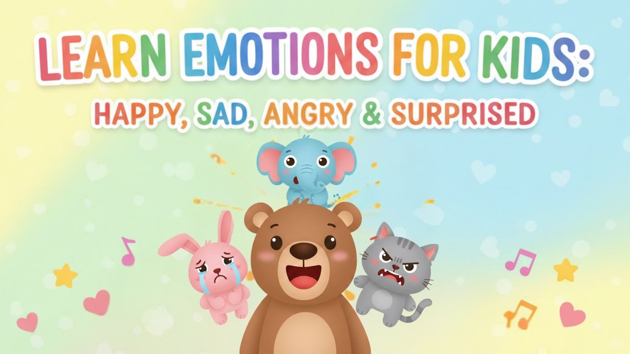 Learn Emotions for Kids | Happy, Sad, Angry & Surprised | Fun Learning ...