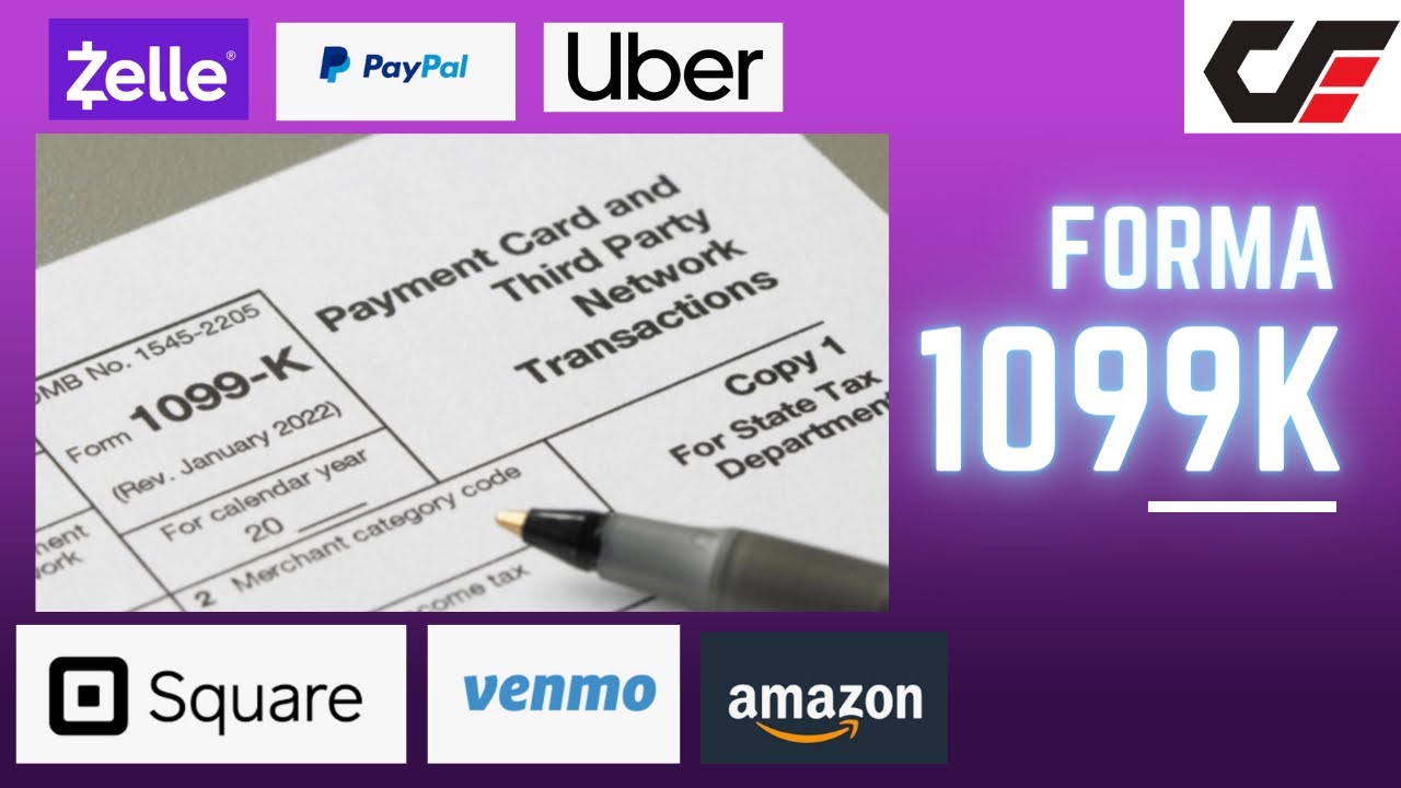FORMA 1099-K #IRS #workfromhome #amazon #uber #paypal #zelle - YouTube