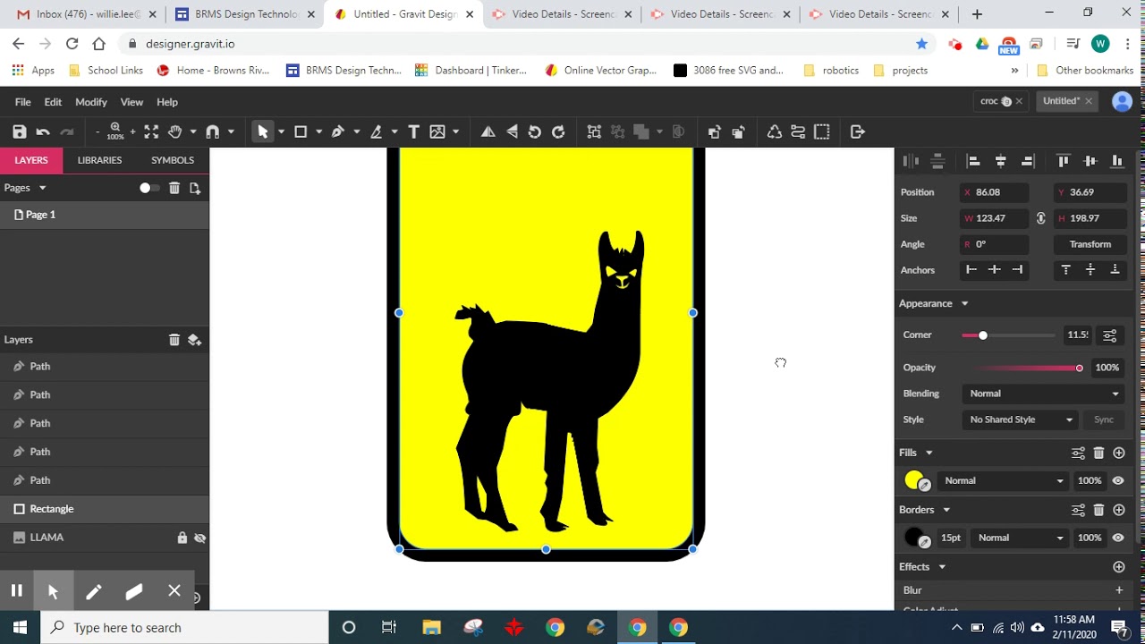 Sticker 4. adding border and lettering - YouTube