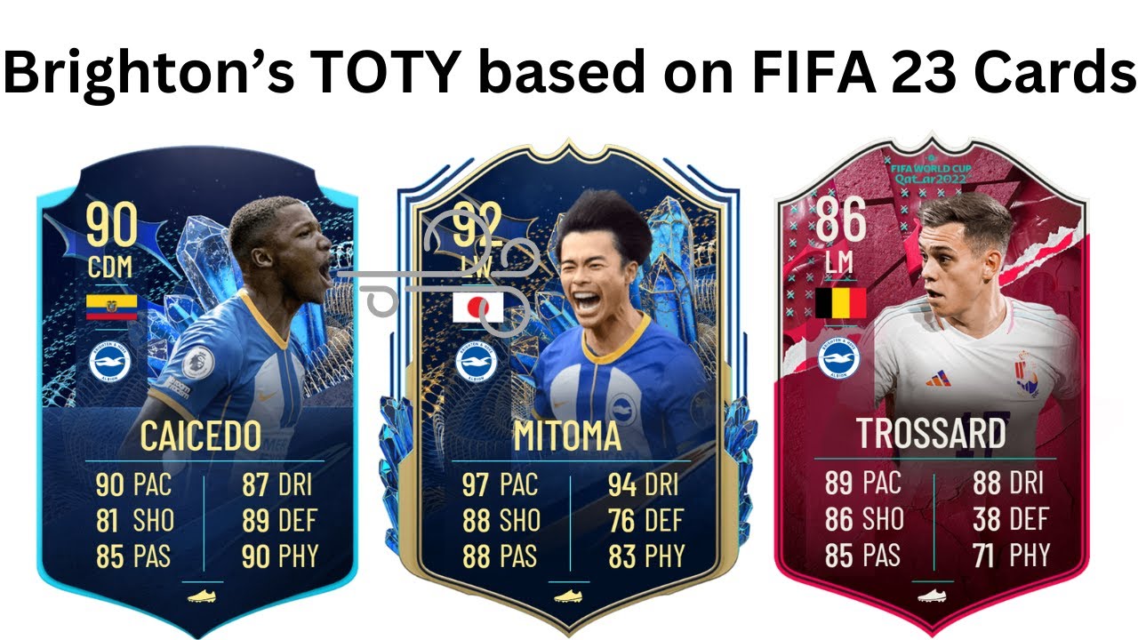 Brighton's TOTY based on FIFA 23 Cards - YouTube