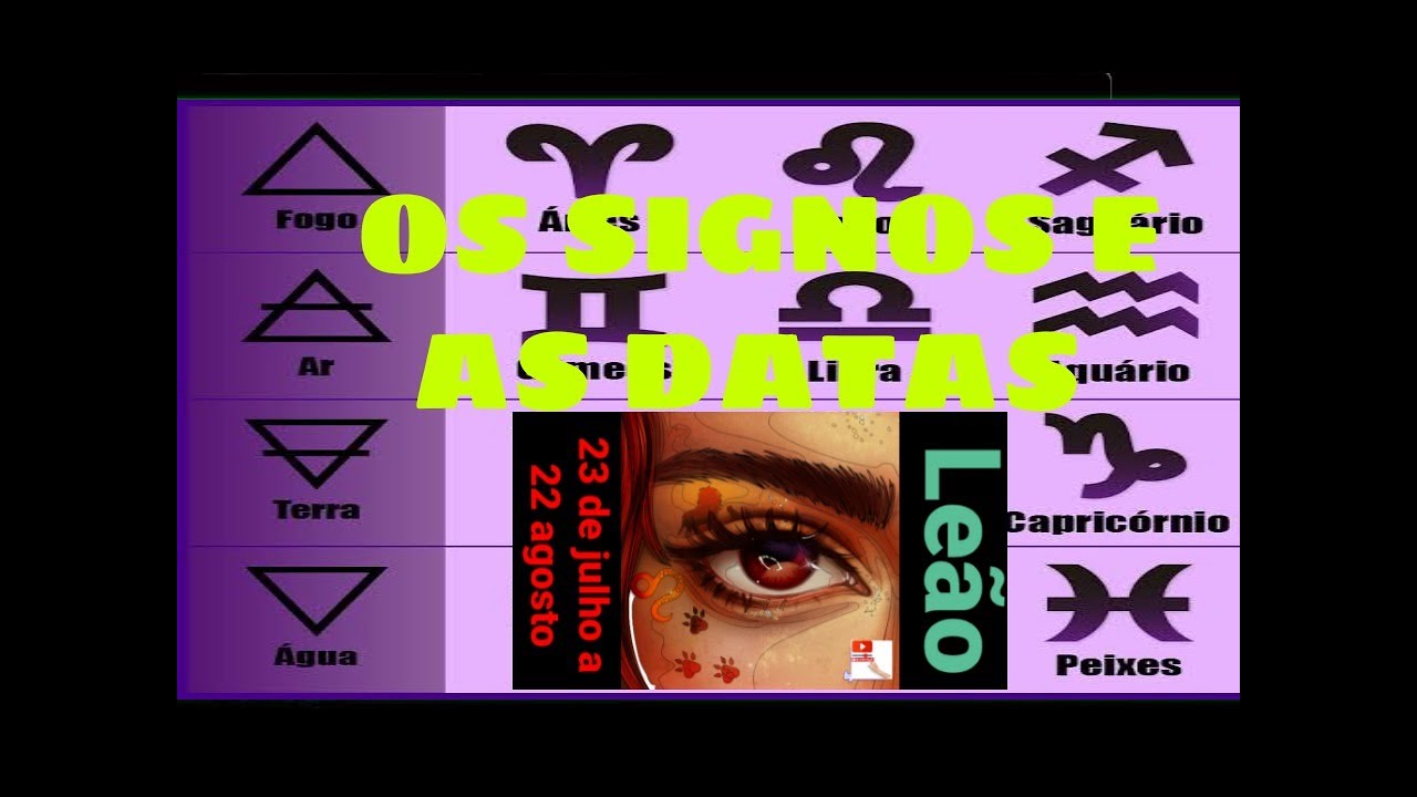 Os Signos E Datas incríveis !! - YouTube