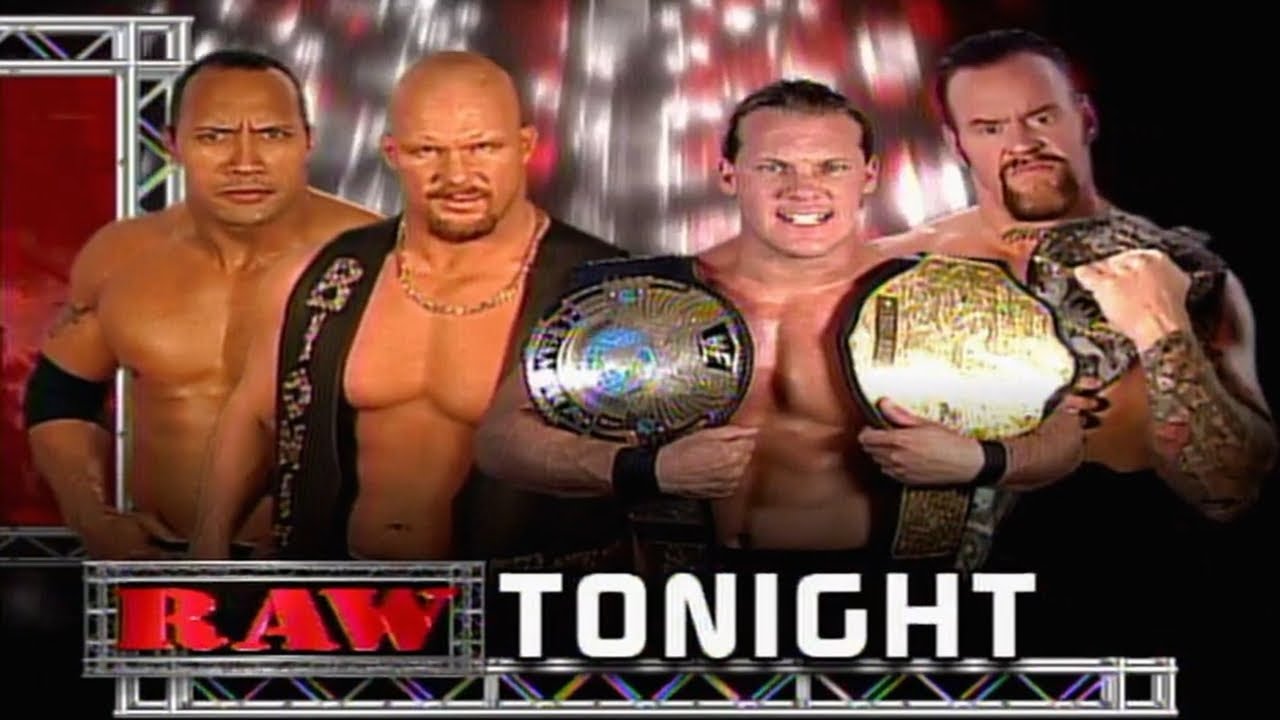 Stone Cold & The Rock Vs The Undertaker & Chris Jericho Part 1 - YouTube