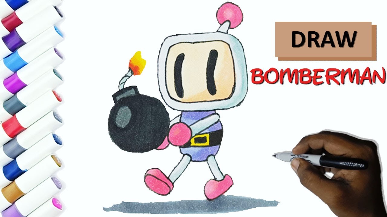 Drawing Bomberman !!! How To Draw Bomberman - YouTube