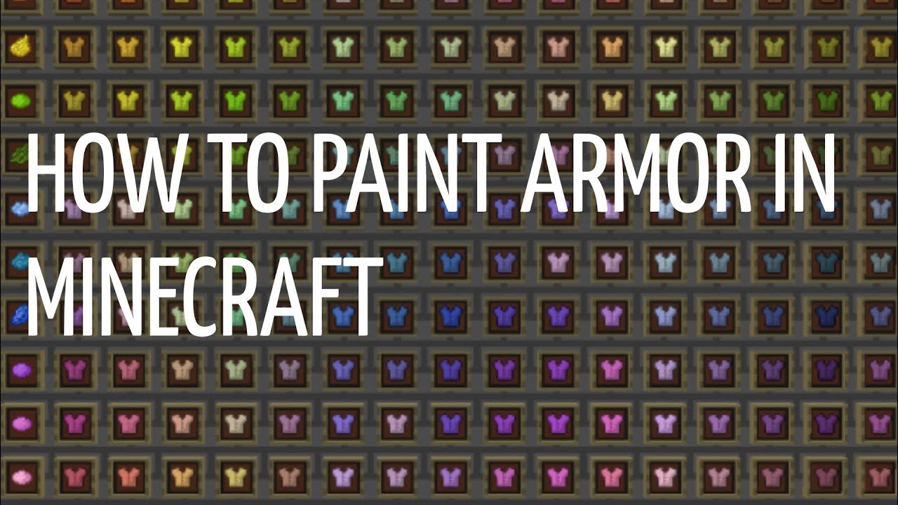 How to paint armor in Minecraft | Try it yourself - YouTube