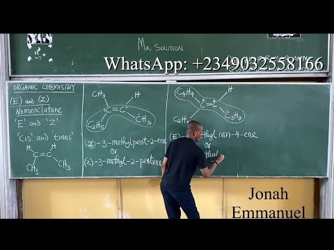 E - Z nomenclature of Organic Compounds. #jonahemmanuel #organicchemistry - YouTube