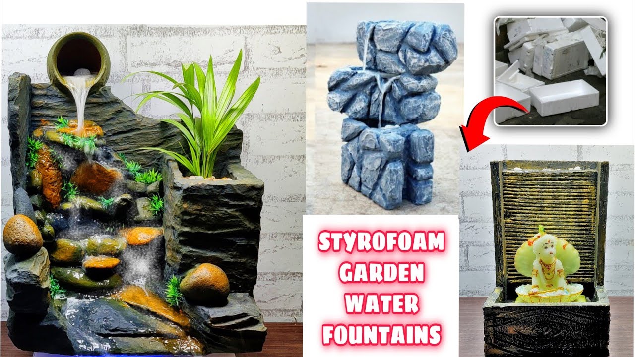 Awesome 3 Styrofoam Outdoor Garden Waterfall Fountains | Amazing ...