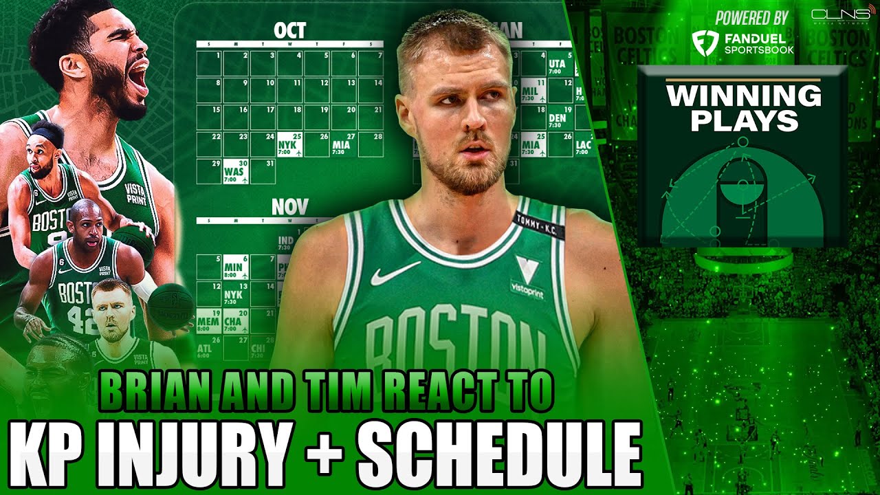 REACTION to Celtics Schedule + Kristaps Porzingis injury w/ Tim McKone ...