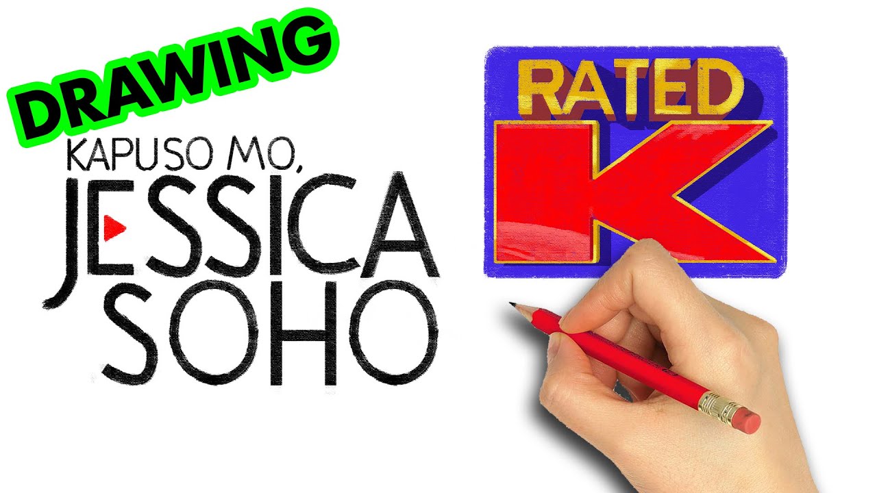 how to draw Rated K Kapuso Mo Jessica Soho KMJS logo | Art Therapy ...