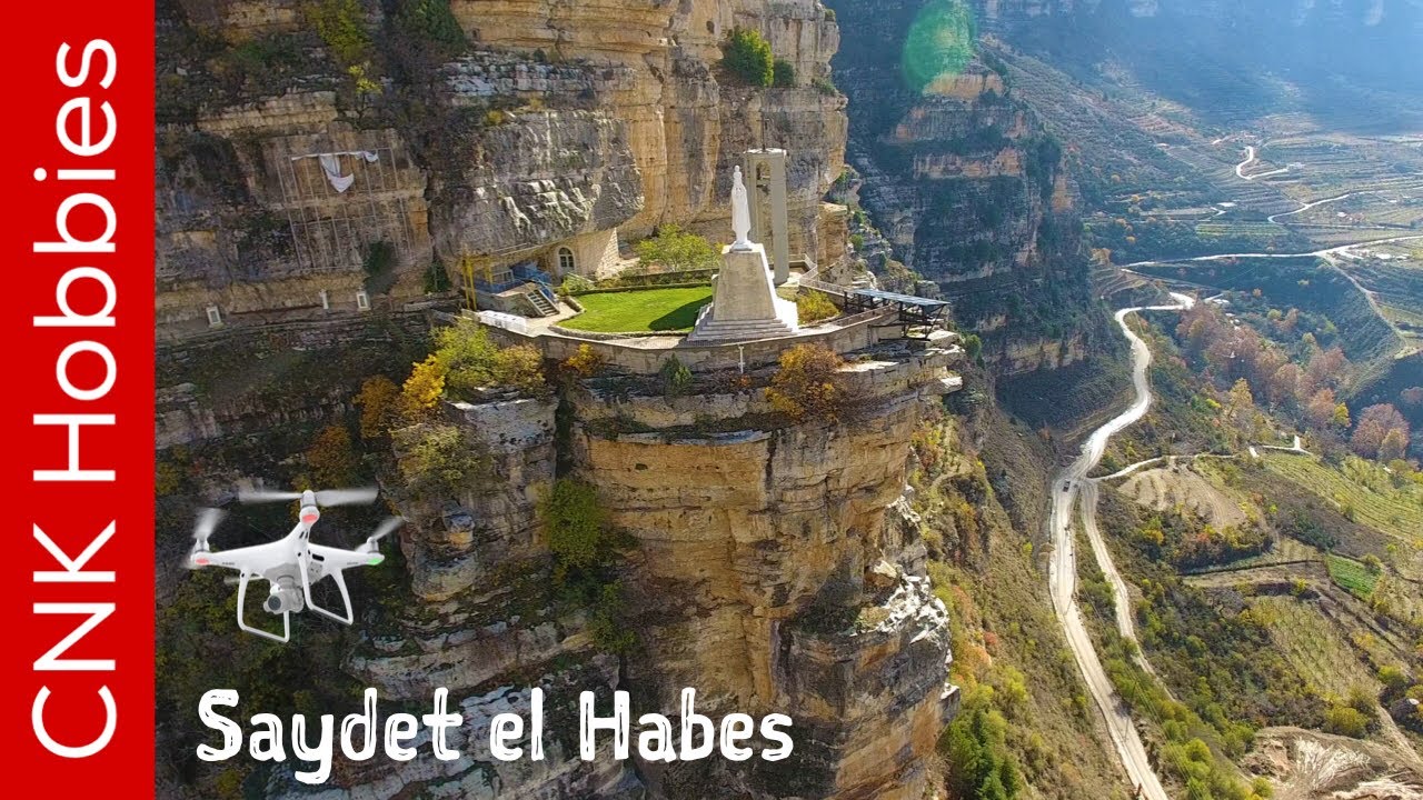 Saydet El Habes in Akoura, drone footage | سيدة الحبس, العاقورة - YouTube