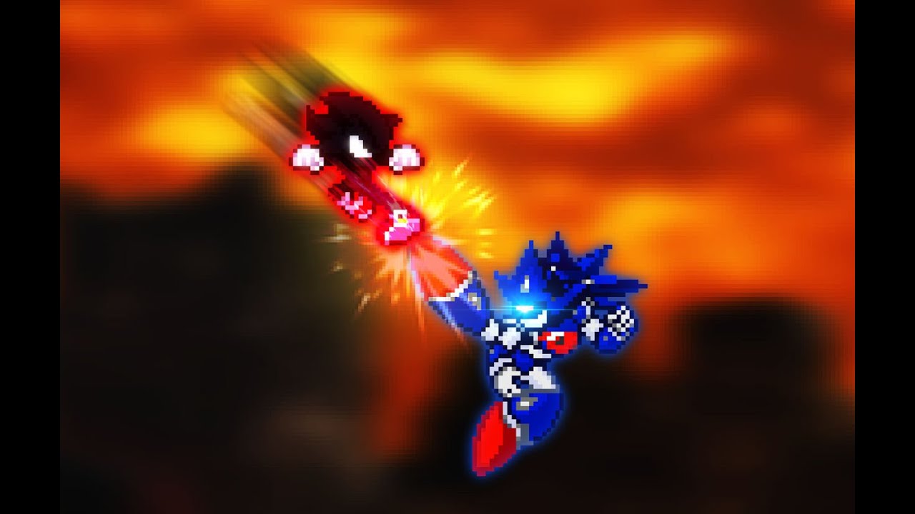 SSF2 Mod Battle: Dark Super Sonic Vs Metallix - YouTube