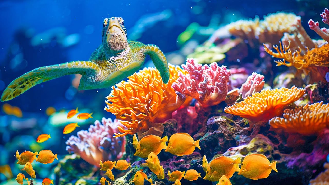 3 HOURS Stunning Underwater Footage with Gentle Music - Coral Reefs and ...