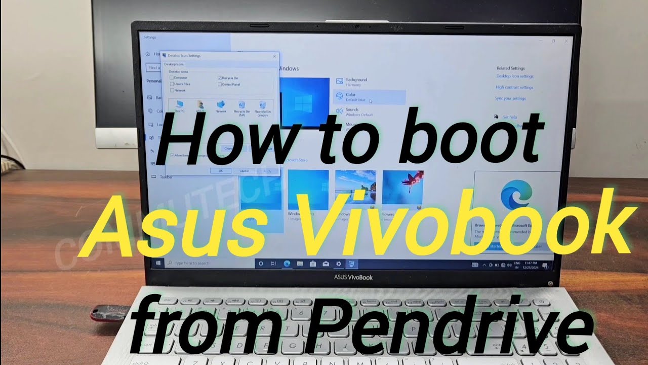 How to Install windows 10 in asus vivobook#boot key for asus laptop# ...