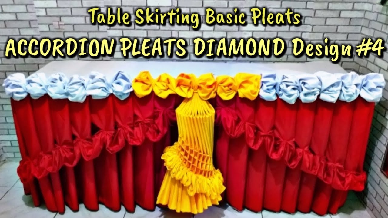 Accordion Pleats Diamond Design #4 |Table Skirting Basic Pleats ...