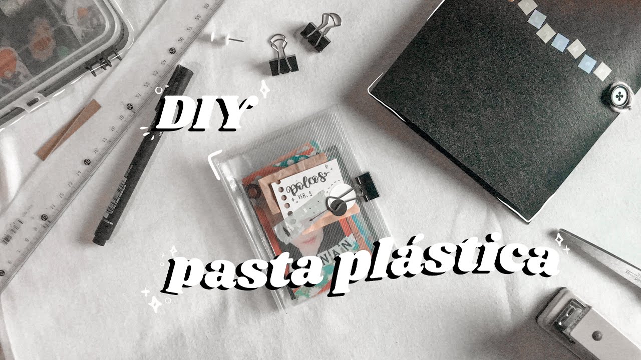 DIY: pasta plástica \\ p/ armazenar polcos, stickers etc 📂📎 - YouTube