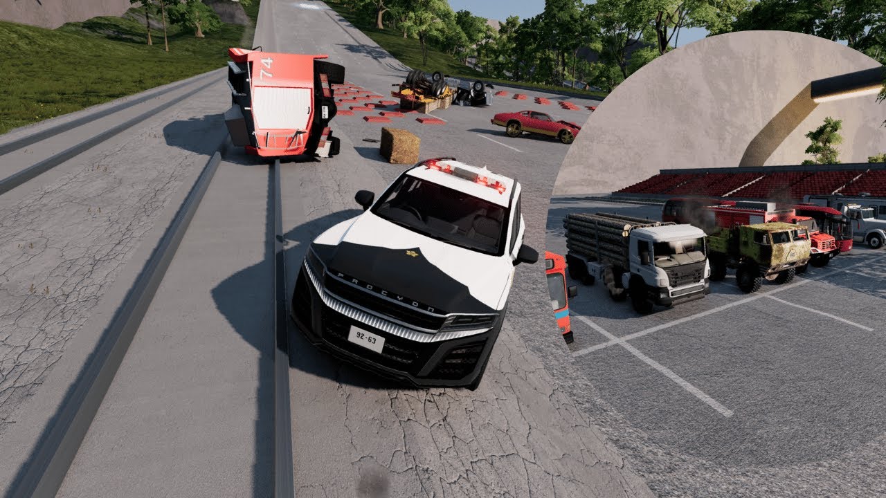 CAMIONES PESADOS A ALTA VELOCIDAD beamng drive | HEAVY TRUCKS AT HIGH ...