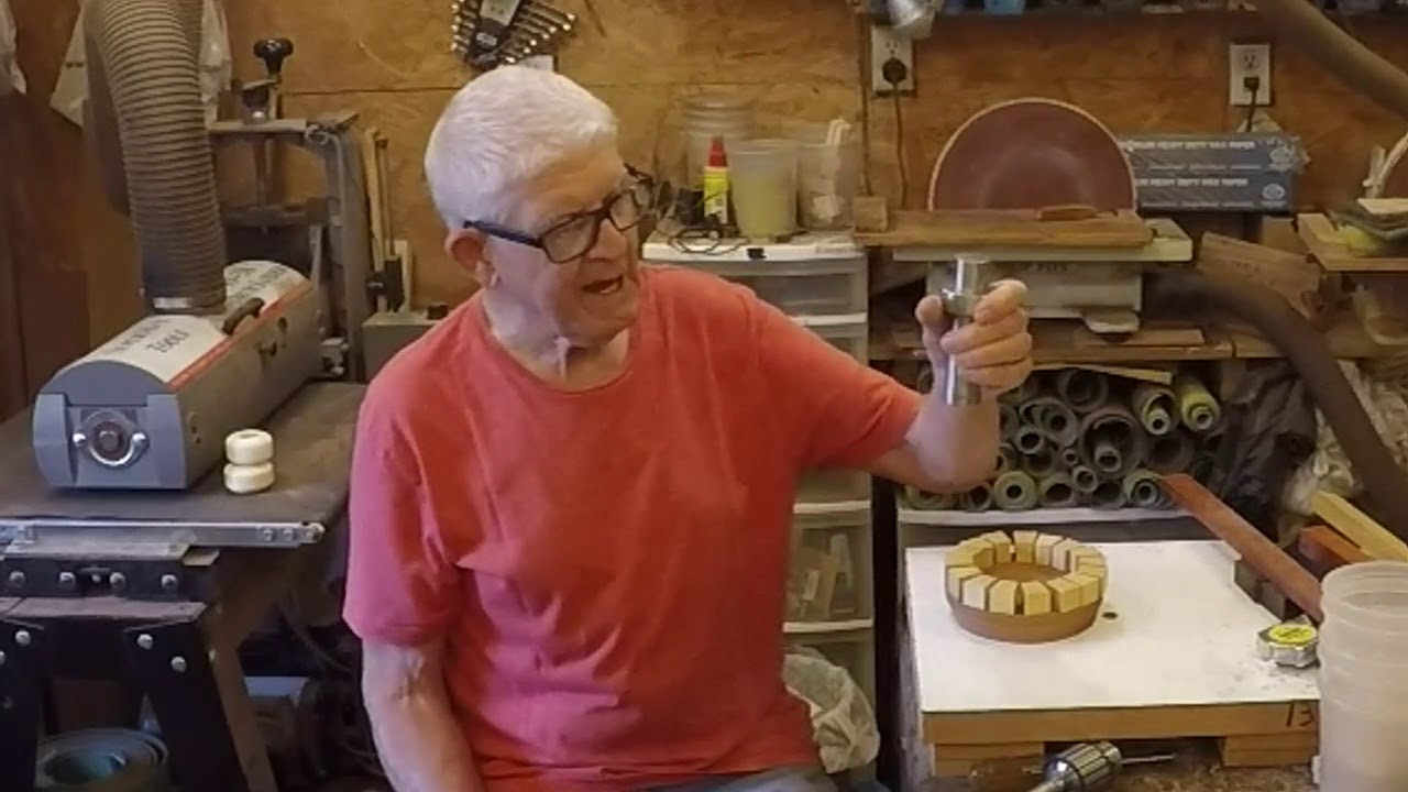 Gluing open segments on the lathe - YouTube