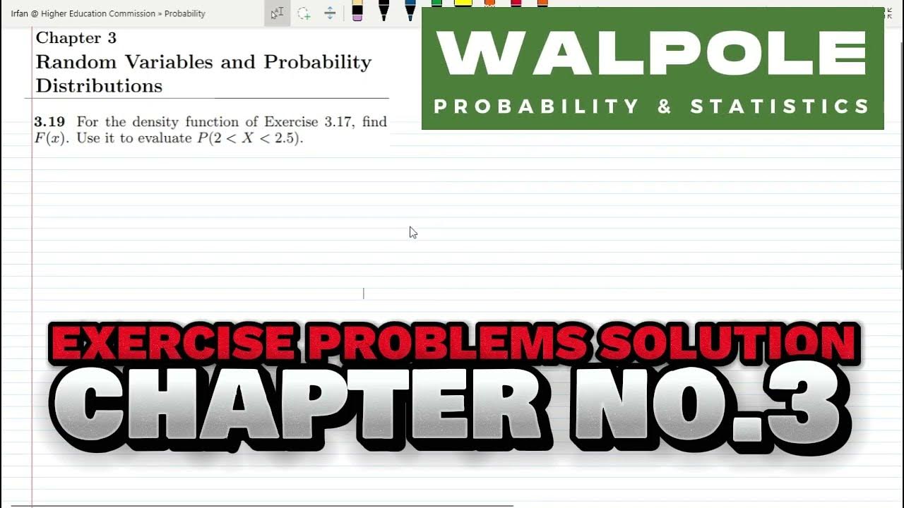 Solution Continuous Random Variable |Probability & Statistics for Engineers & Scientists by ...