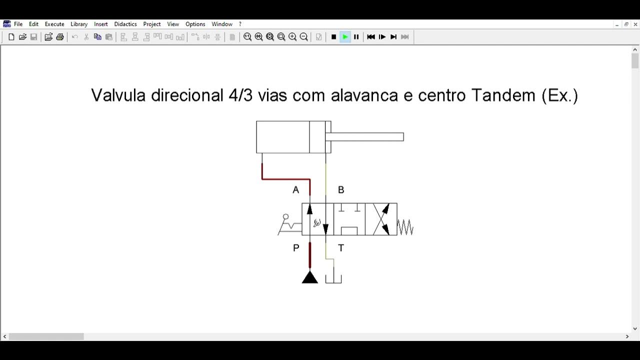 Valvula direcional 4/3 vias com alavanca e centro Tandem (Ex.) - YouTube
